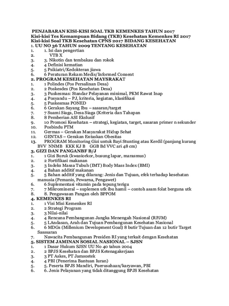 Soal SKB Dokter Gigi Cpns 2018 | PDF