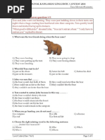 IKLC Pre Ecolier Level Past Paper | PDF