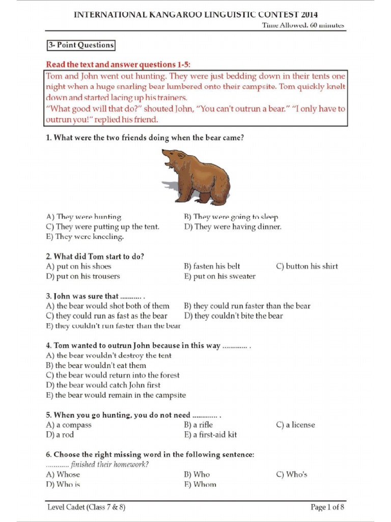 IKLC 2014 Cadet | PDF