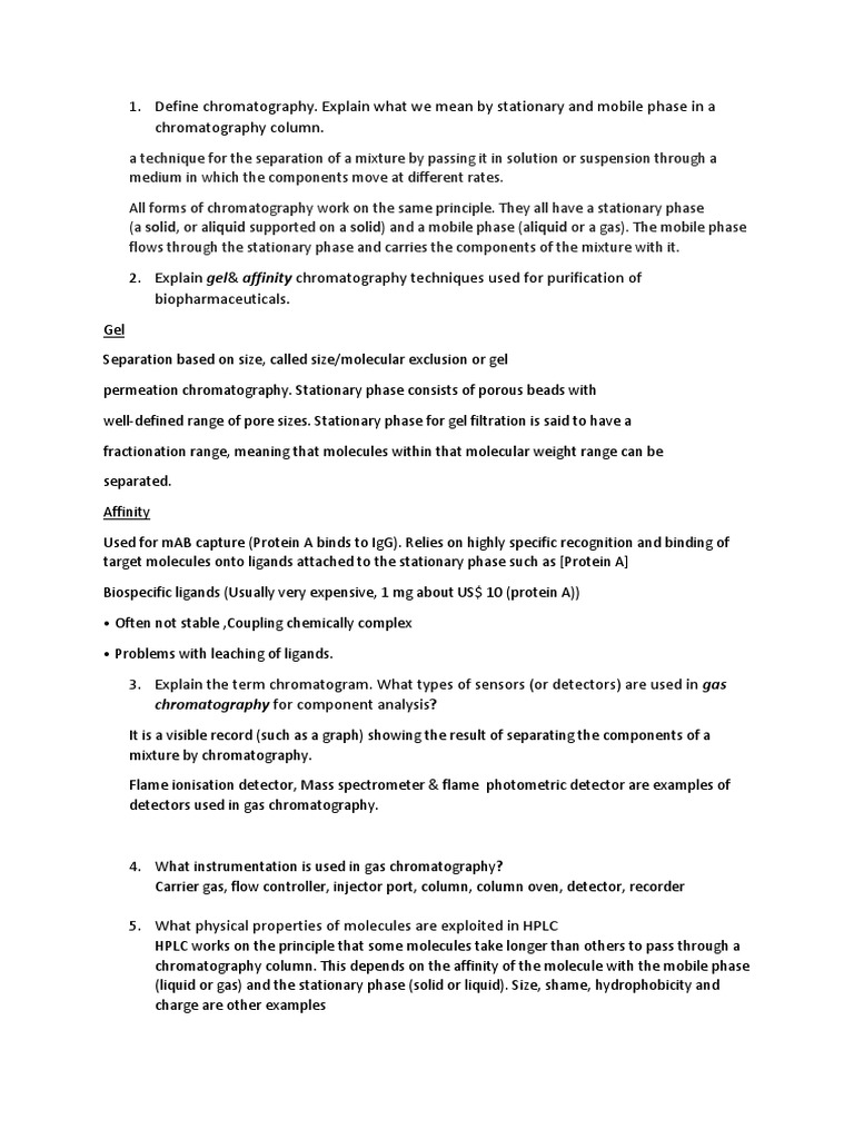 BDP - Tutorial 3 | PDF | Chromatography | Gas Chromatography