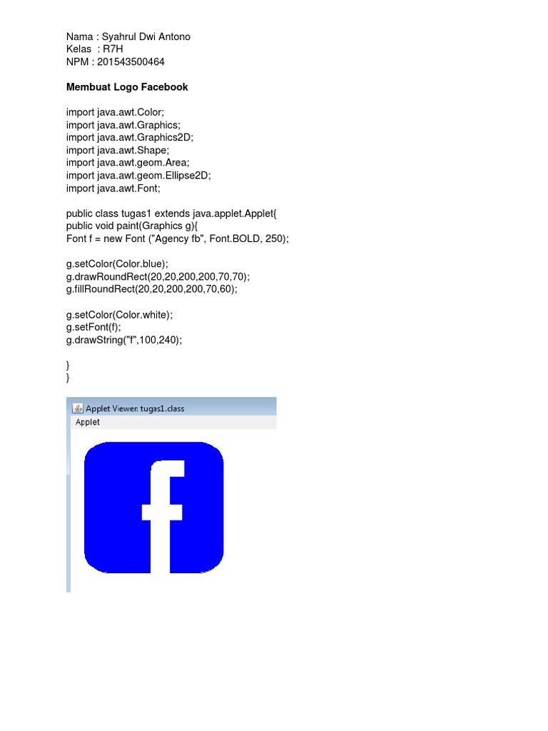 Membuat Logo Facebook | PDF