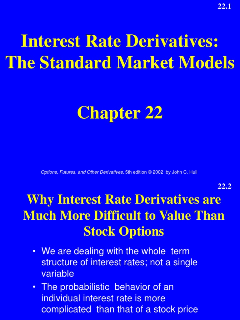 Interest Rate Derivatives: The Standard Market Models | PDF | Option ...