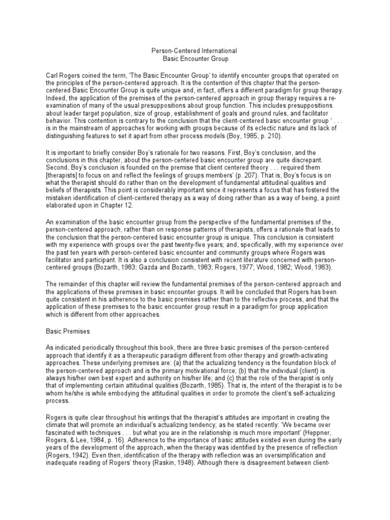 Encounter Group | PDF | Psychotherapy | Empathy