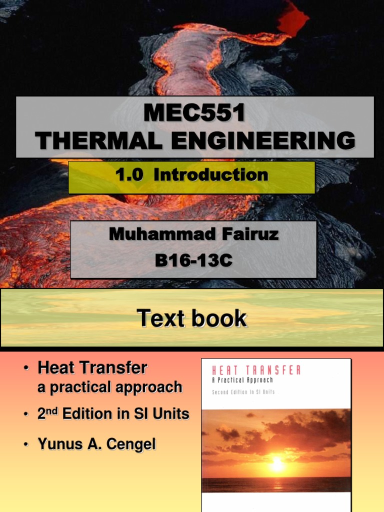 Chapter 1 Introduction To Thermodynamics and Heat Transfer PDF | PDF ...
