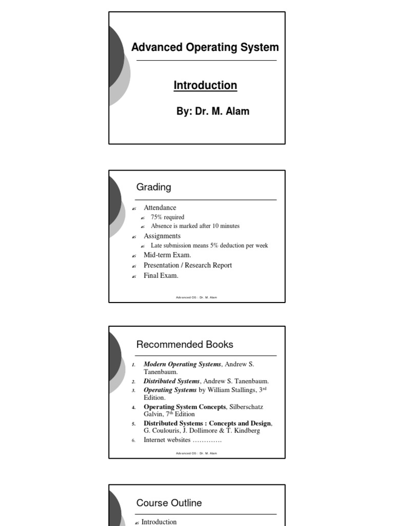 Advanced Operating System: By: Dr. M. Alam | PDF | Kernel (Operating System) | Operating System