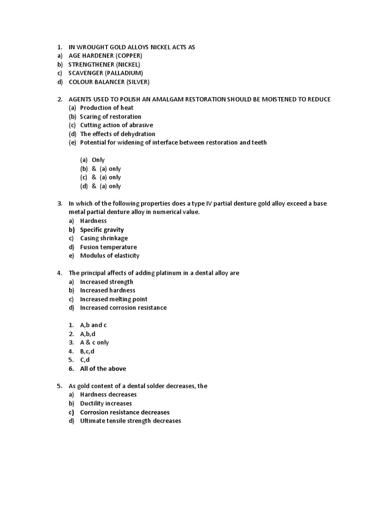 B) Specific Gravity | PDF | Metals | Alloy