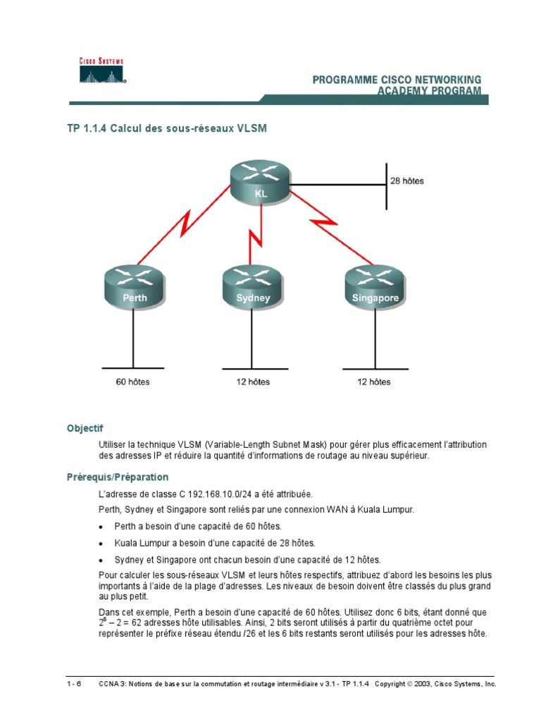 CCNA3 Lab 1 1 4 FR PDF | PDF | Méthodes et références pédagogiques | Ordinateurs