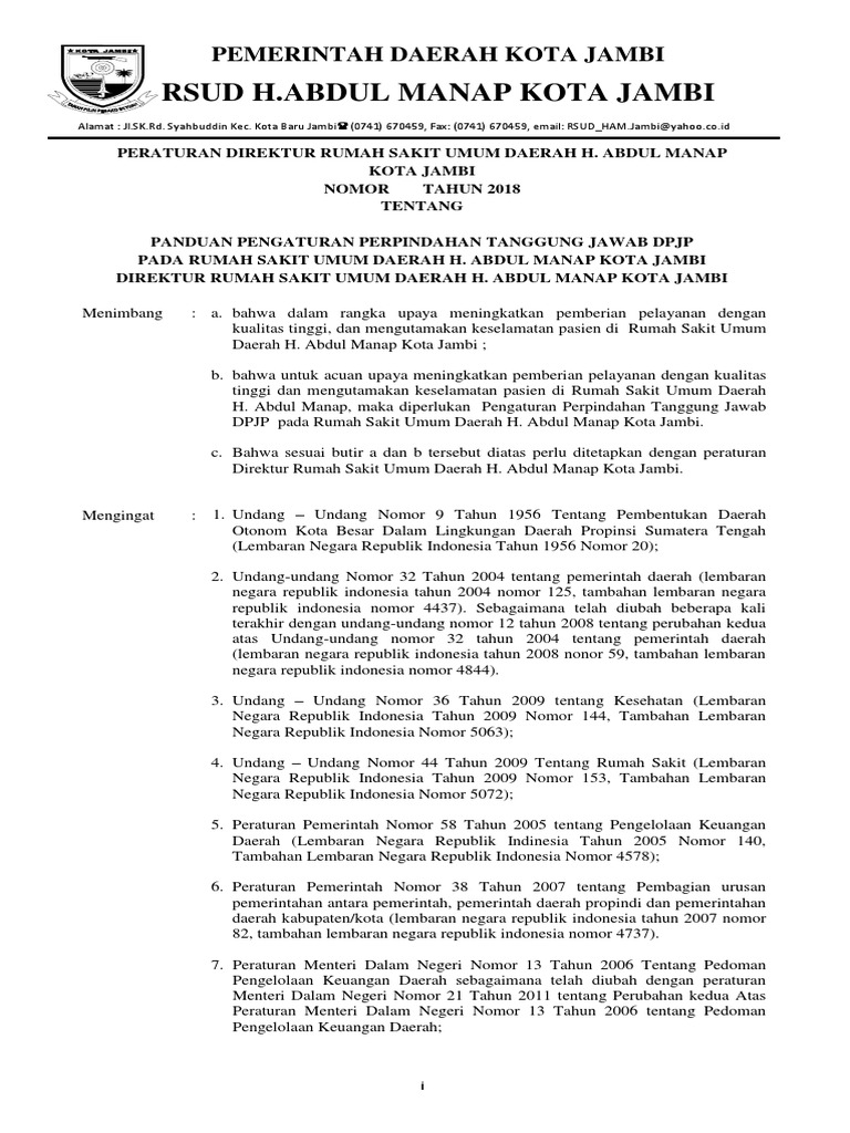 SK Panduan Pengalihan DPJP | PDF