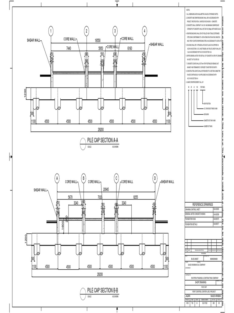SD10102-002 - Pile Cap Bar Bending Schedule and Details PDF | PDF ...