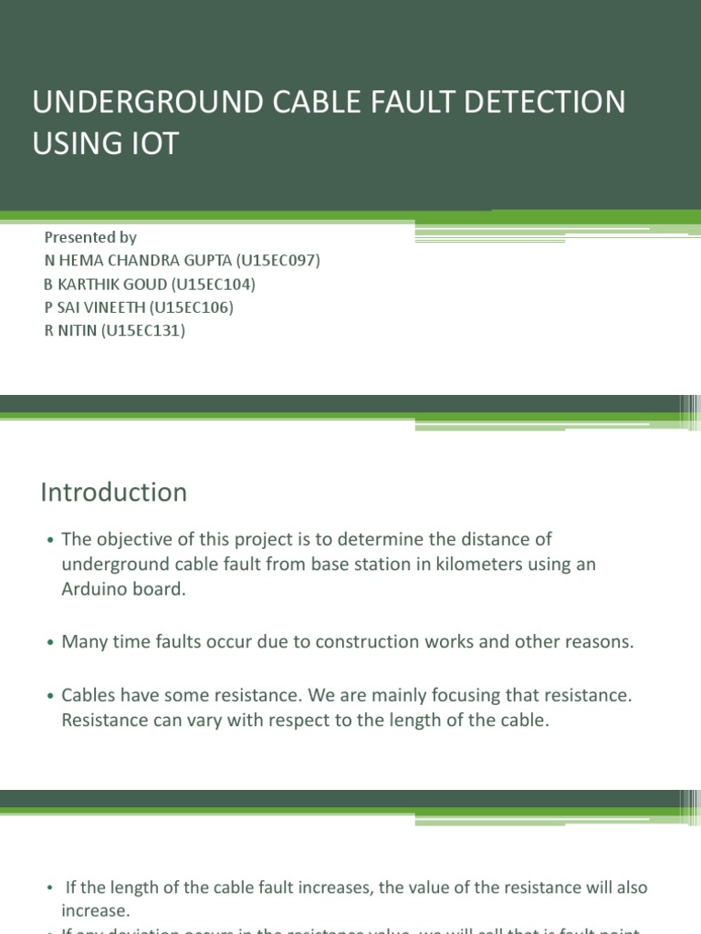 IoT-Based Underground Cable Fault Detection | PDF | Relay | Switch