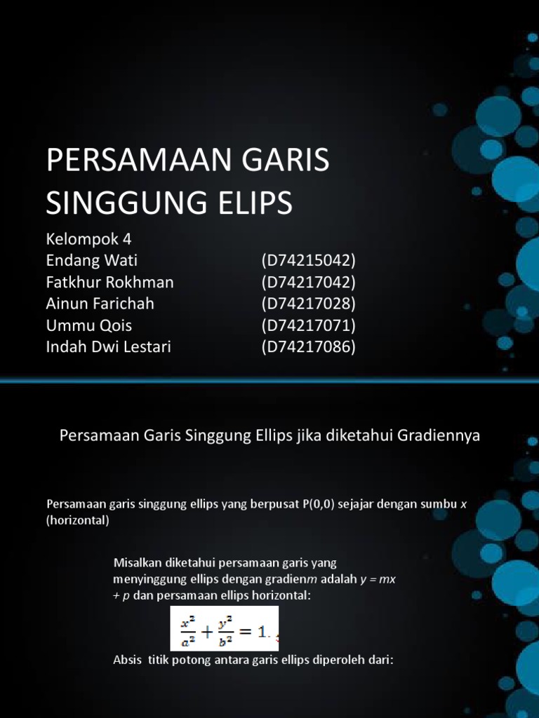 Pgs Elips Dan Aplikasi | PDF