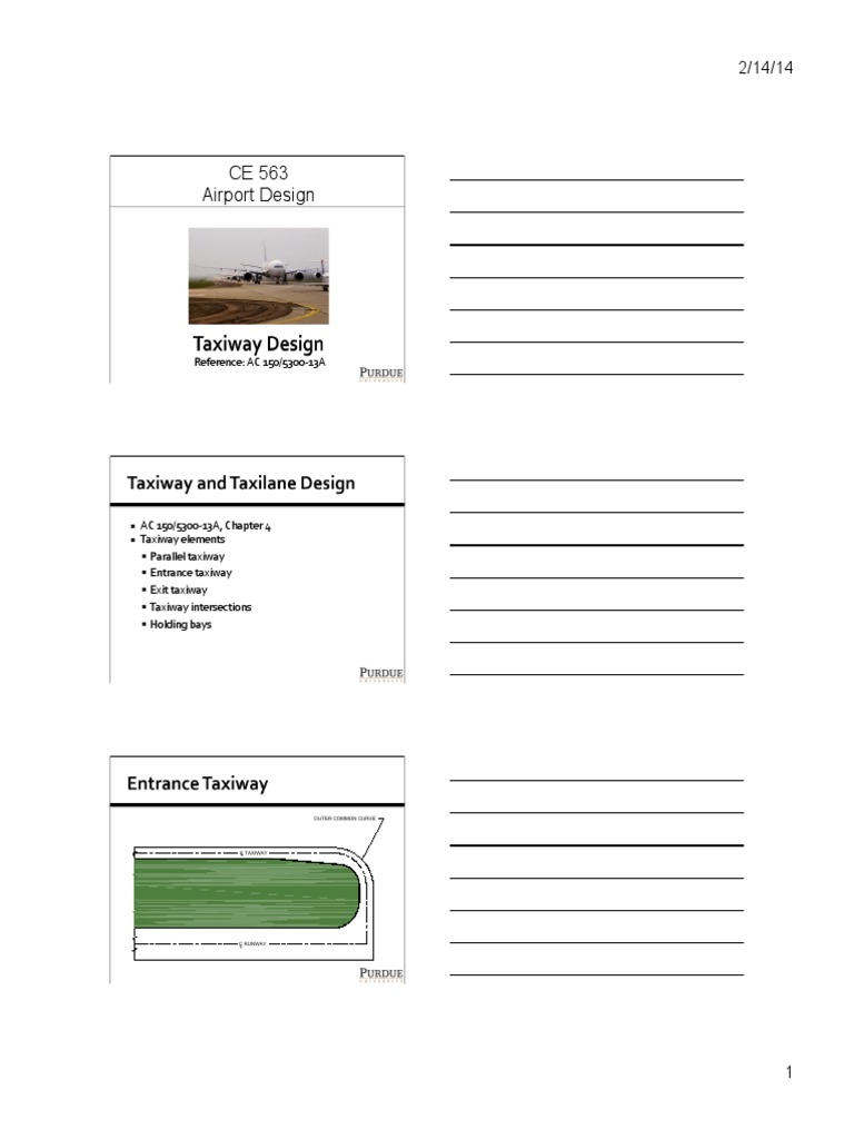 CE 563 Airport Design: Reference: AC 150/5300 - 13A | PDF | Runway | Flight