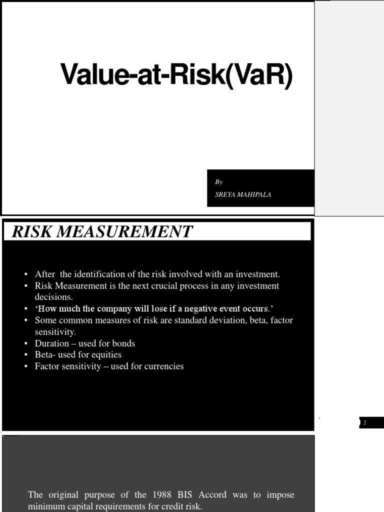 Value at Risk (VaR | PDF | Value At Risk | Beta (Finance)