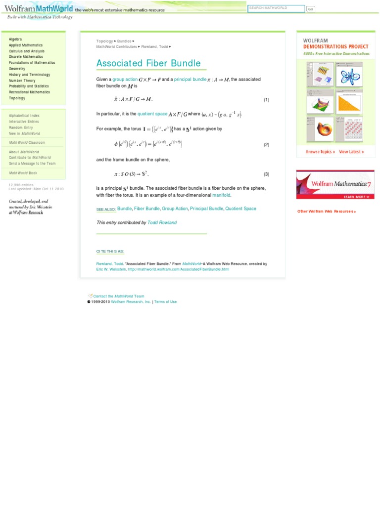 Associated Fiber Bundle | PDF | Differential Geometry | Teaching Mathematics
