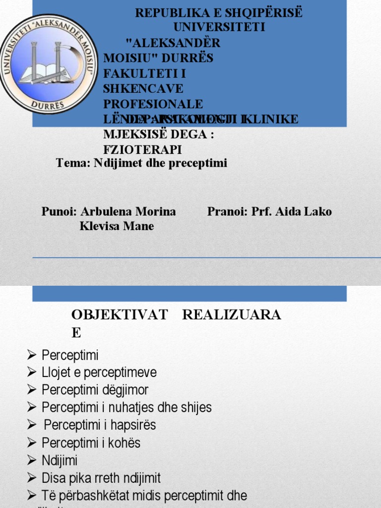 Perceptimi Dhe Ndijimi | PDF