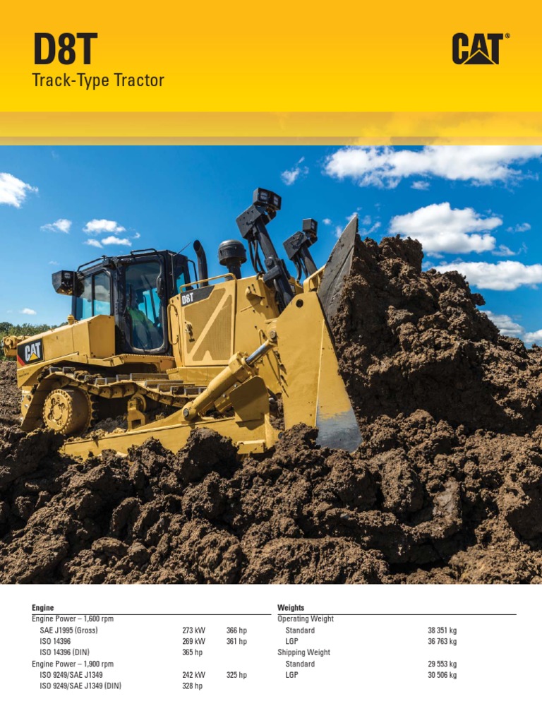 Track-Type Tractor: Engine Weights | PDF | Horsepower | Tractor