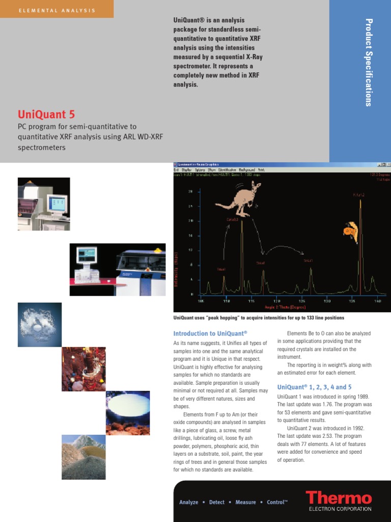 Uniquant 5: PC Program For Semi-Quantitative To Quantitative XRF ...