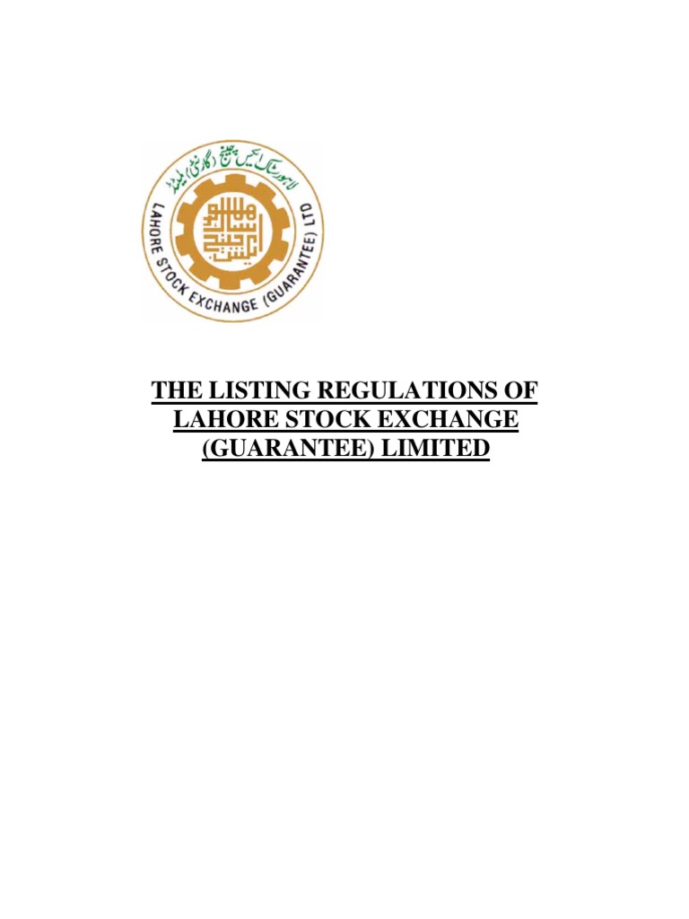 LSE Listing Regulations | PDF | Securities (Finance) | Public Company