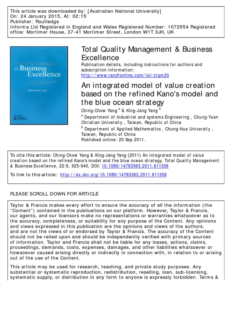 Model of Value Creation | PDF | Mergers And Acquisitions | Customer ...