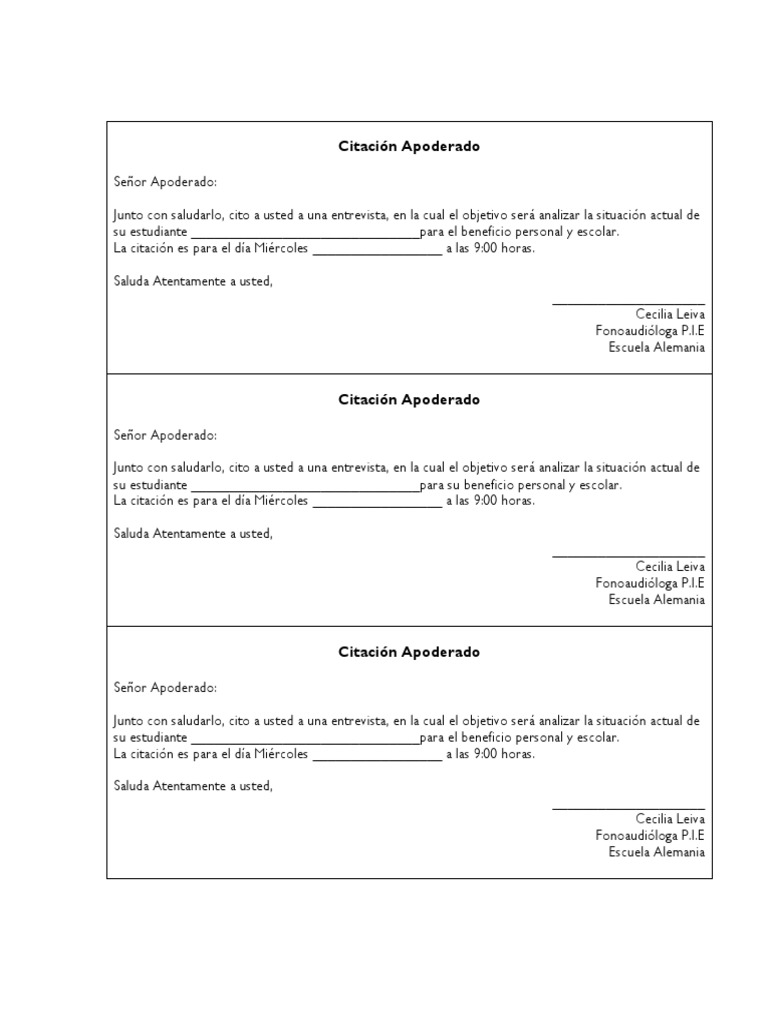 Citación Apoderado | PDF