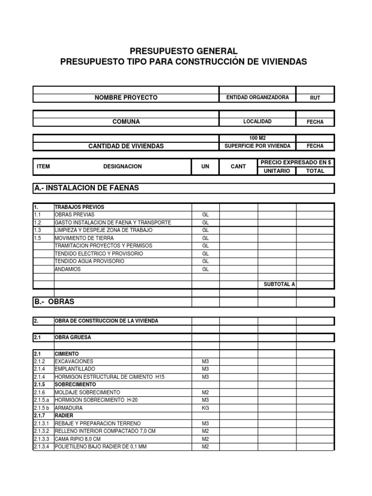 Ejemplo Itemizado PPTO