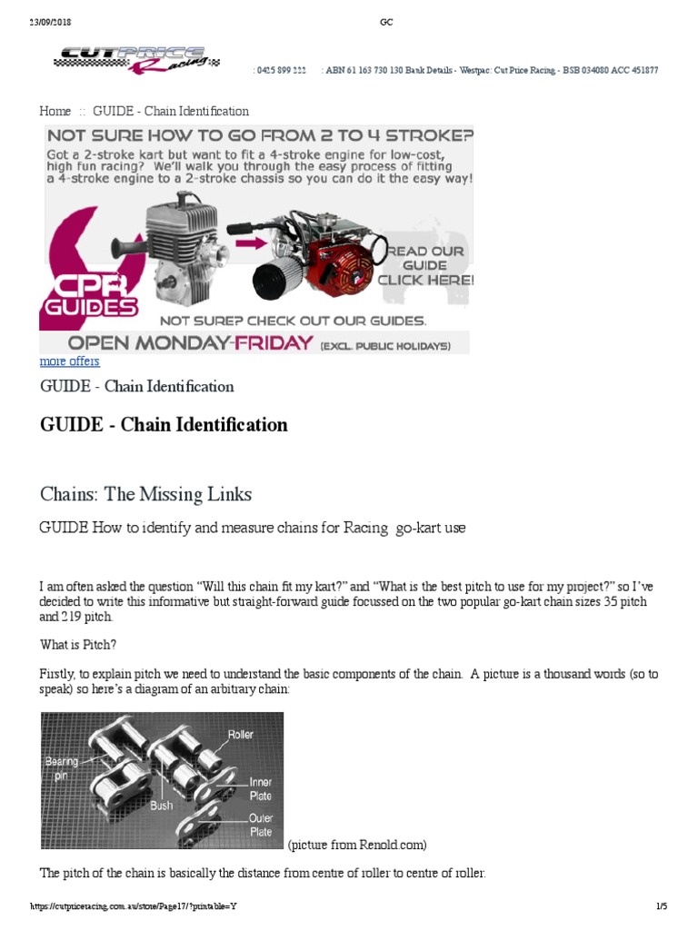 GUIDE - Chain Identification: Chains: The Missing Links | PDF | Gear ...