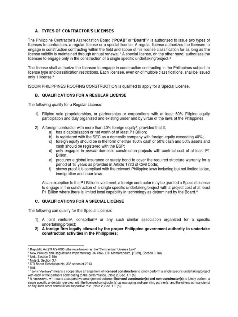 PCAB | PDF | License | Employment