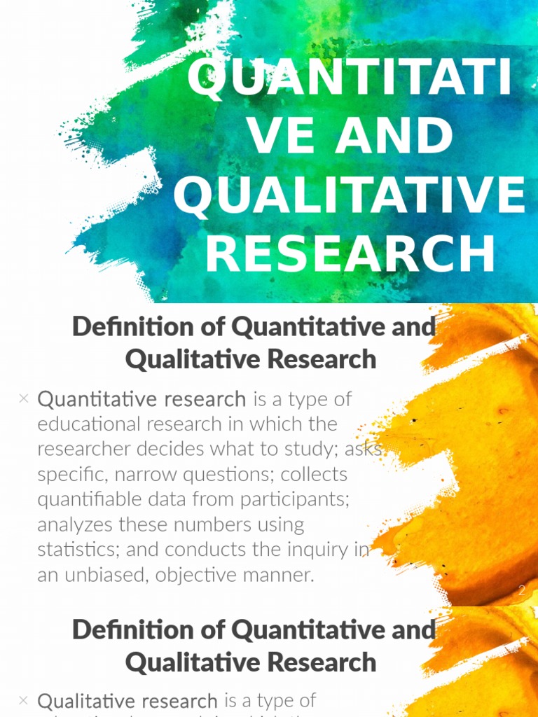 Ppt2 - Quali and Quanti Research | PDF | Qualitative Research ...