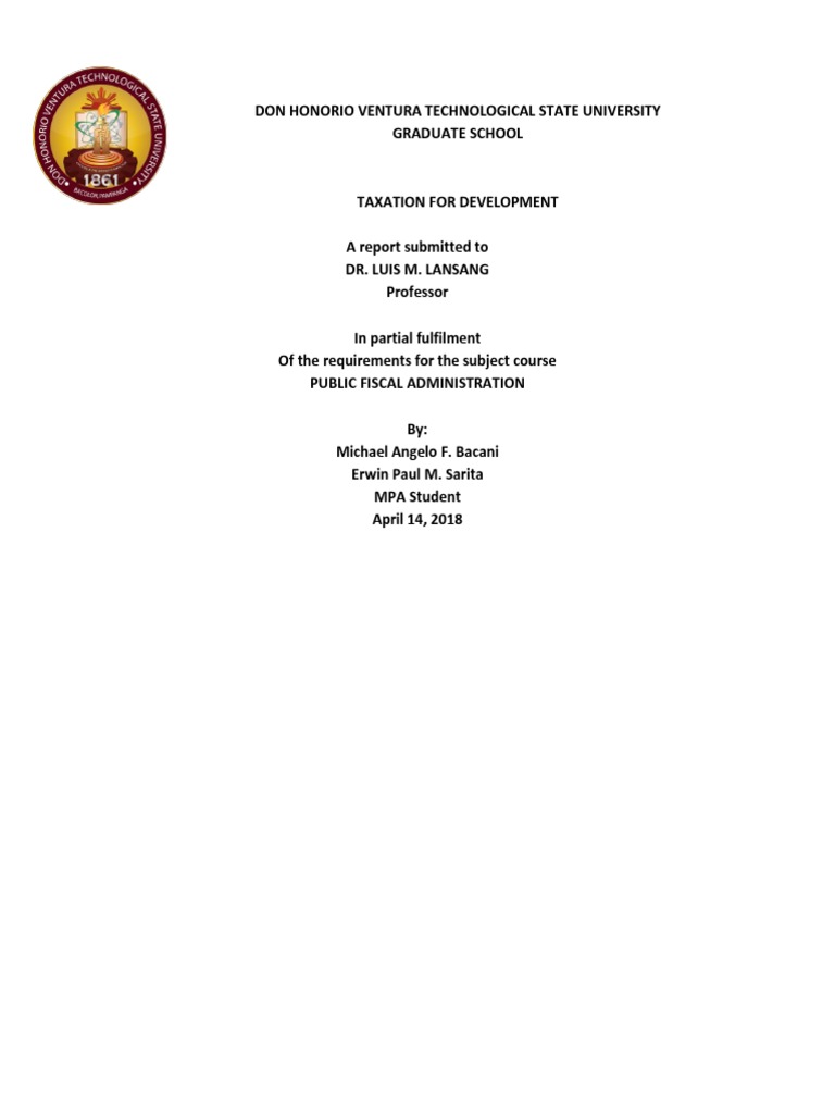Taxation as a Tool for Development | PDF | Income Tax | Taxes