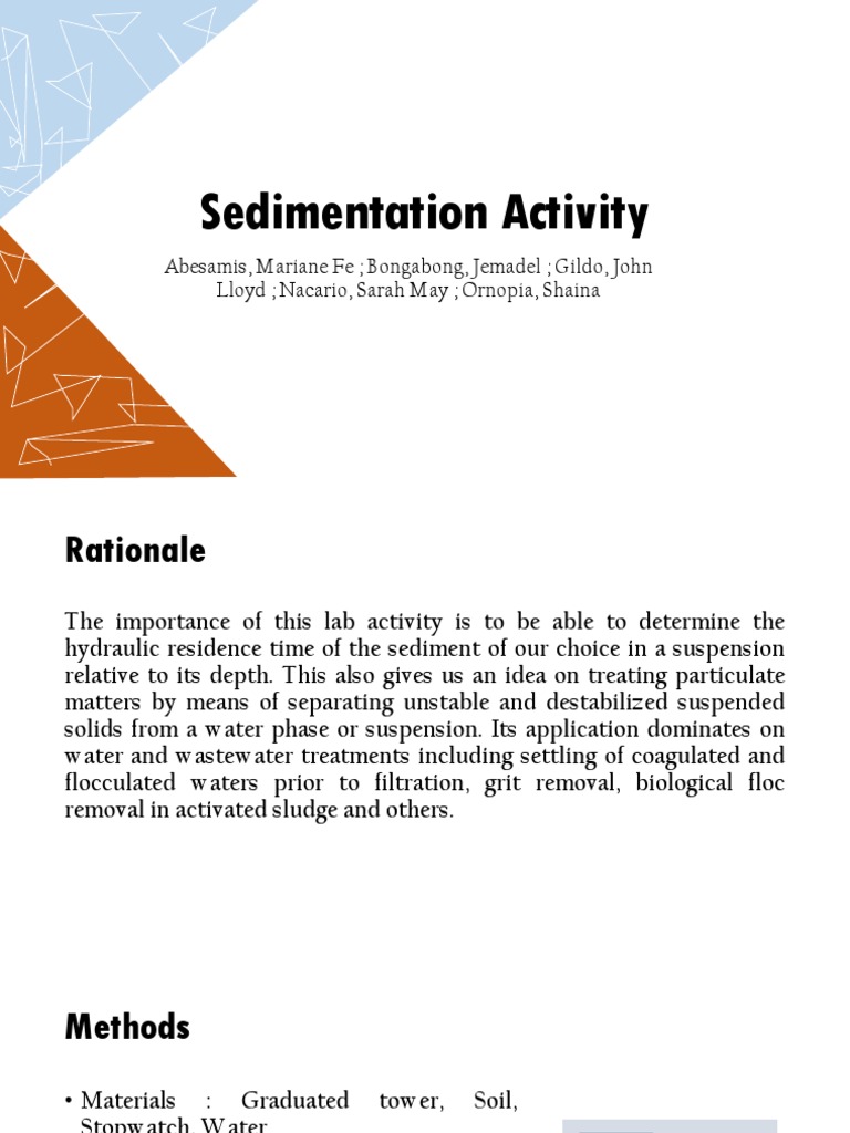 Sedimentation Activity | PDF | Industrial Processes | Environmental ...