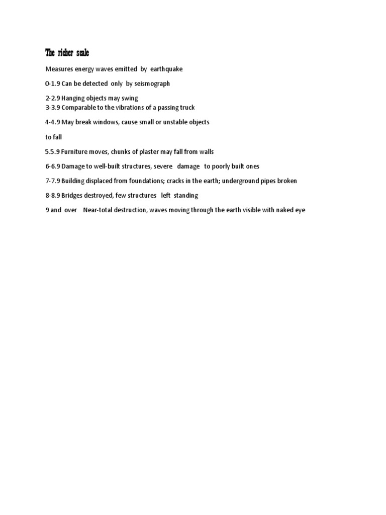 The Richer Scale | PDF