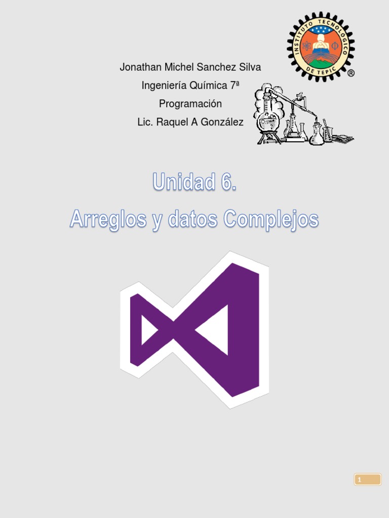 Unidad 6. Arreglos y Datos Complejos | PDF | Estructura de datos de ...