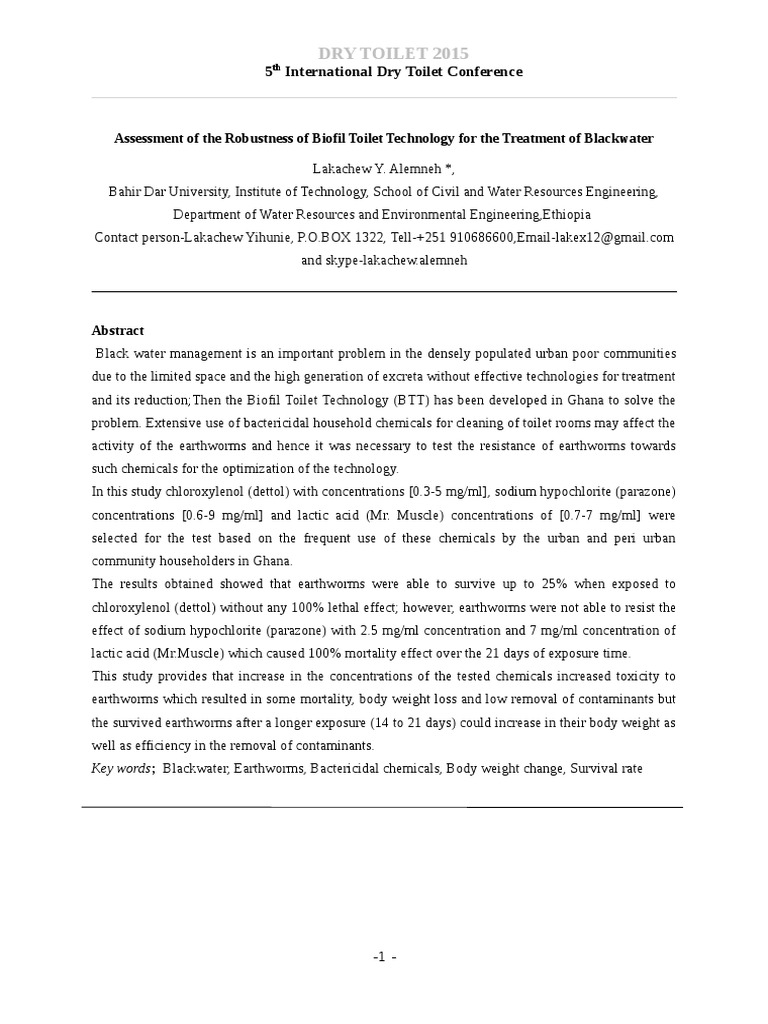 Biofil Digester | PDF | Sanitation | Toilet