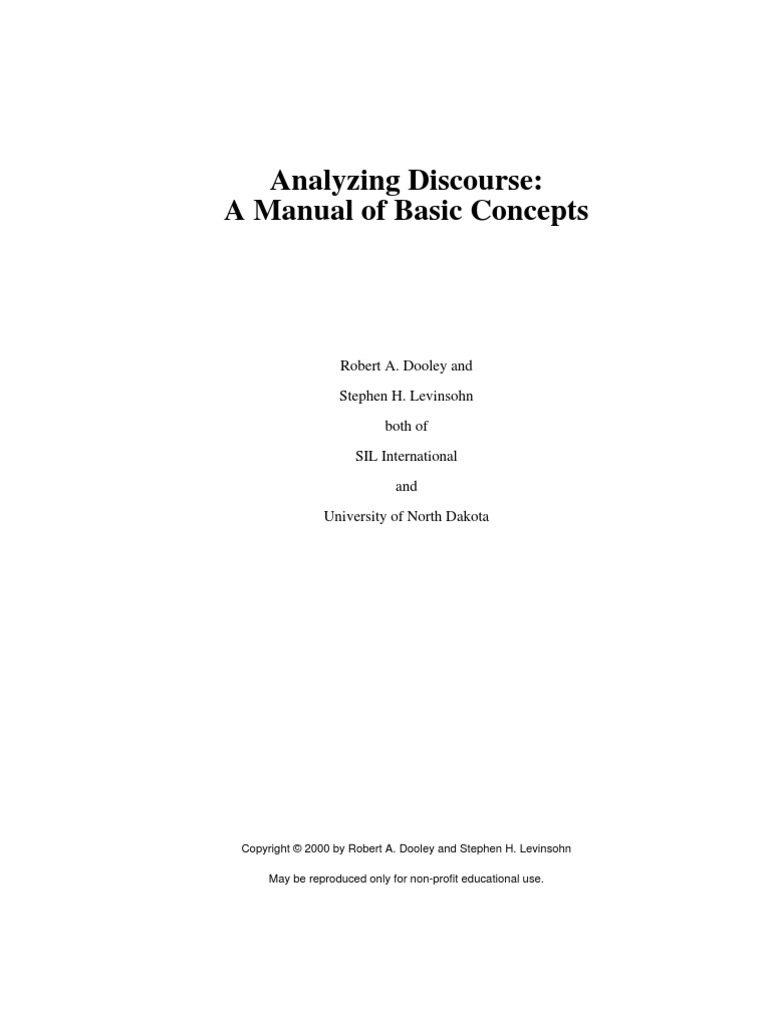 Analyzing Discourse - Levinson | PDF | Genre | Linguistics