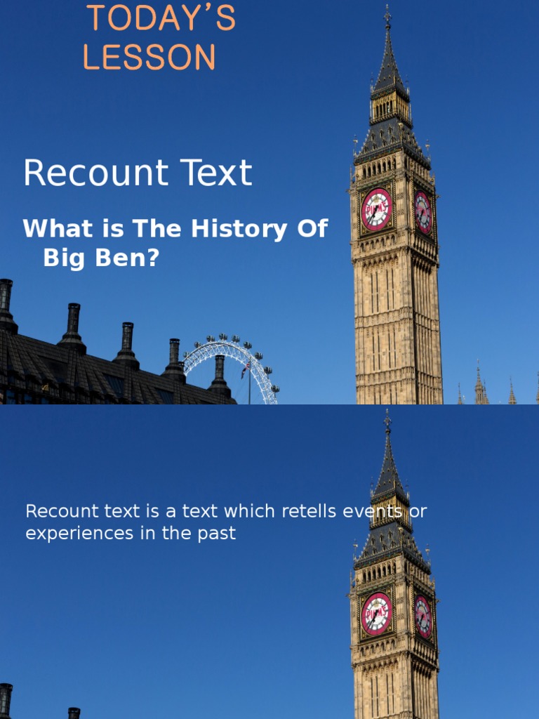 Recount Text: What Is The History of Big Ben? | PDF | Palace Of Westminster