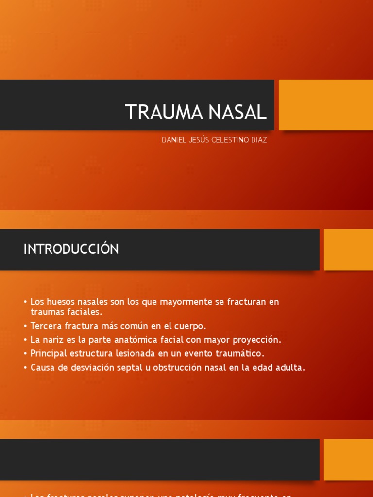 Exposicion Trauma Nasal | PDF | Lesión | Enfermedades y trastornos