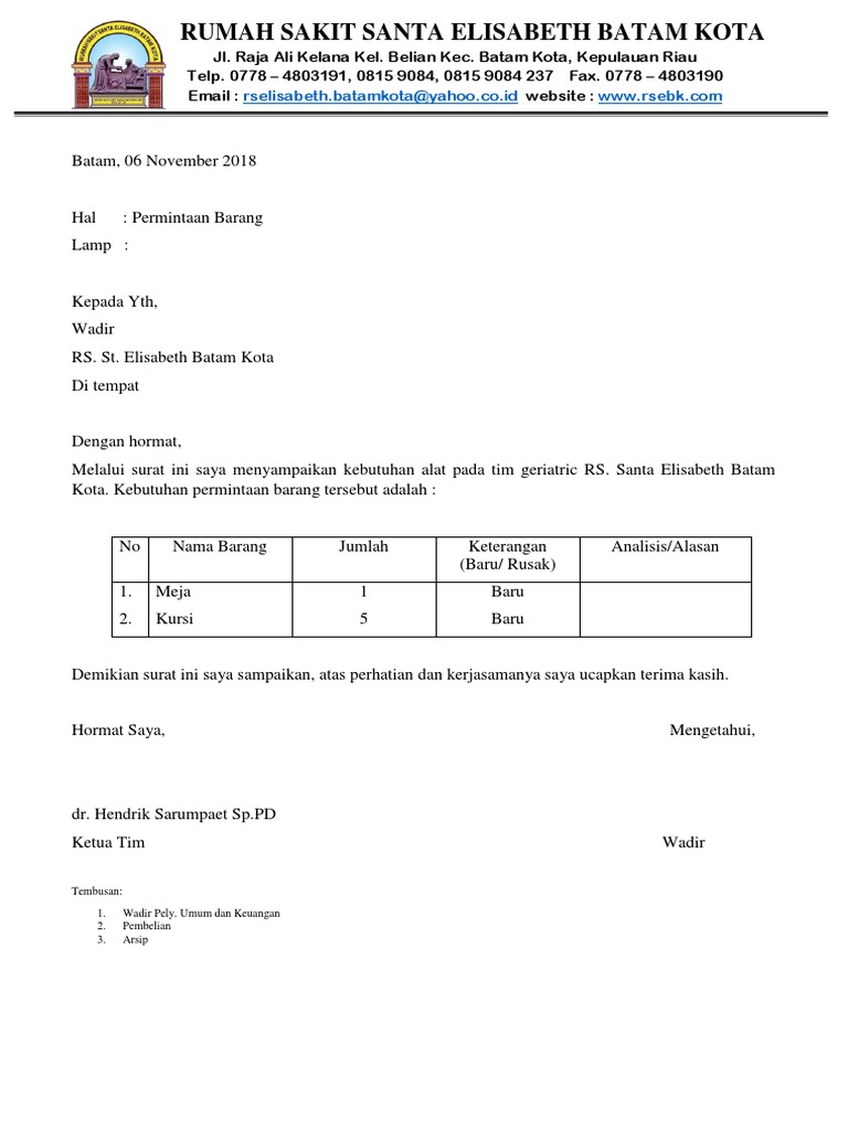 Contoh Permintaan | PDF