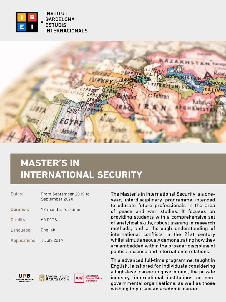 Master International Security | PDF | Master's Degree | Academic Degree