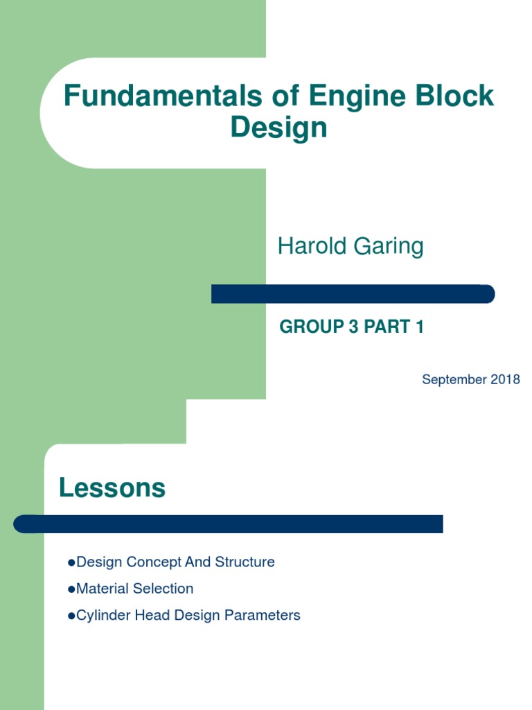 Fundamentals of Engine Block Design: Harold Garing | Download Free PDF ...