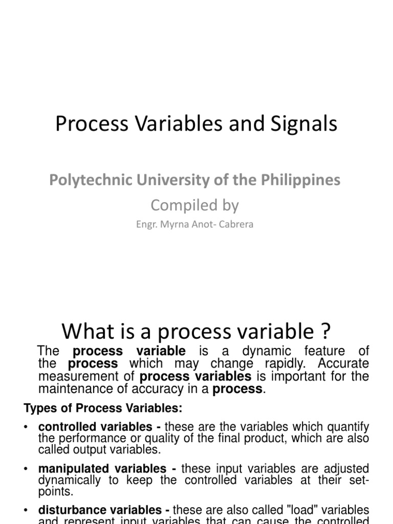 Understanding Process Variables and Signals | PDF | Instrumentation ...