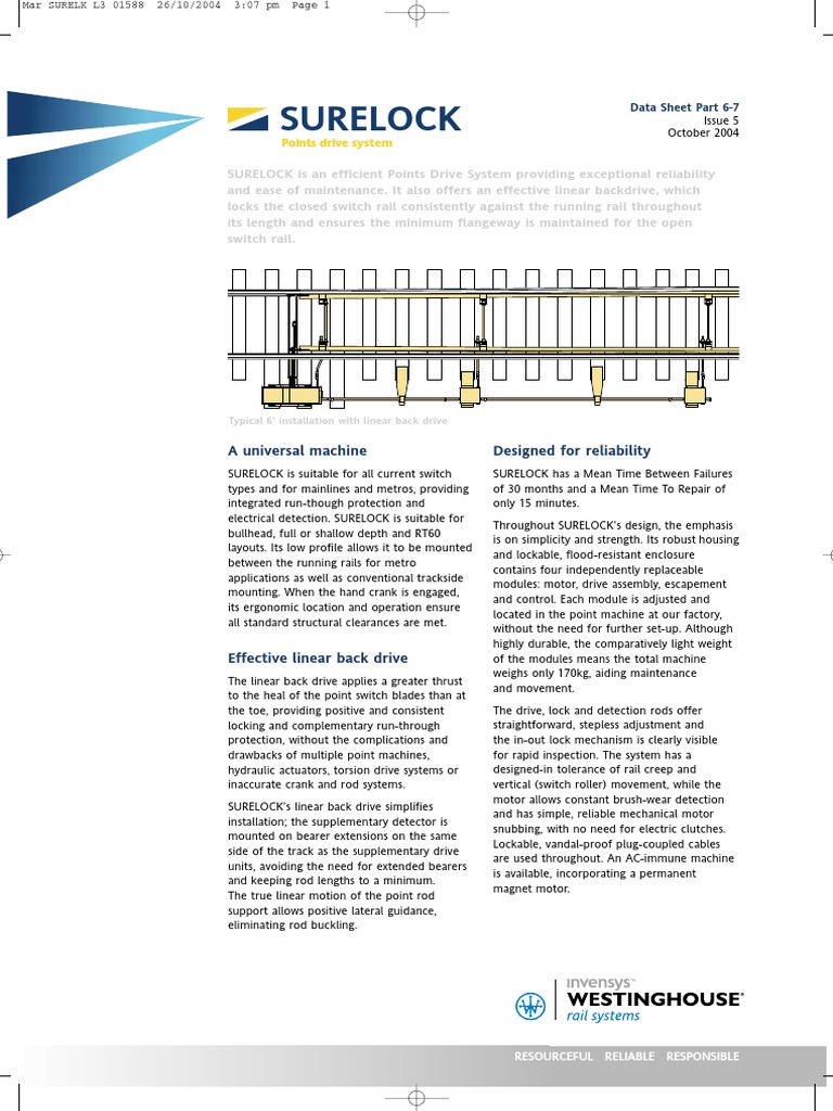 Surelock: Points Drive System Points Drive System | PDF | Switch | Reliability Engineering