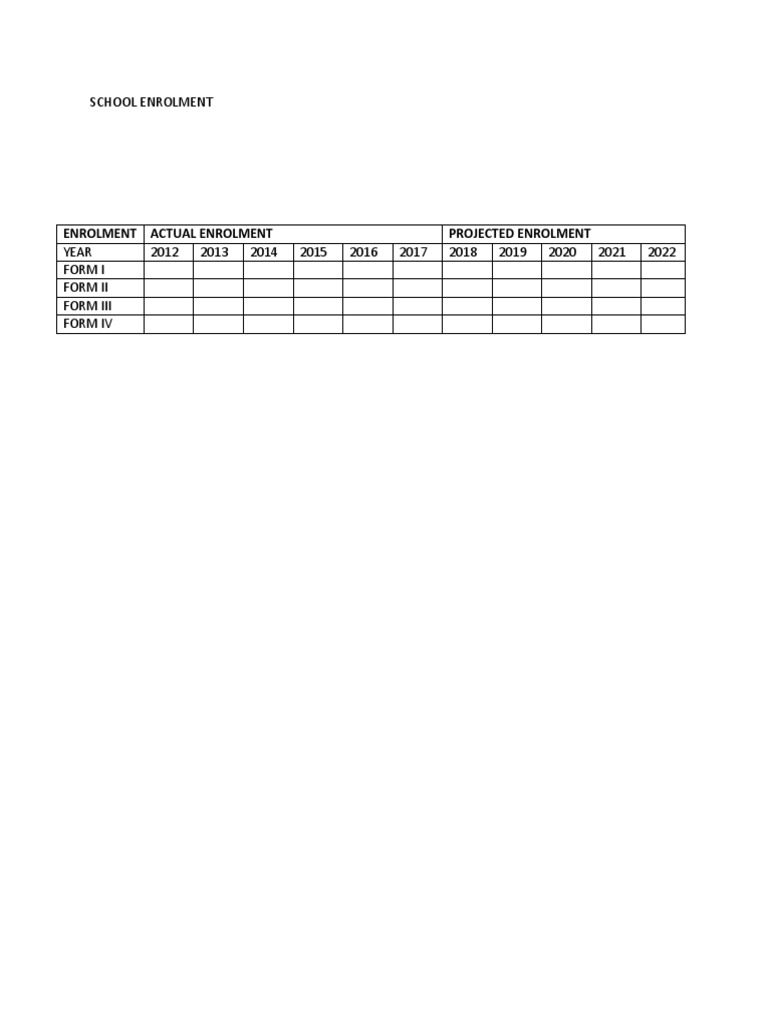 School Enrolment Pdf