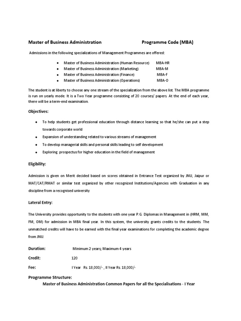 Om Sample Project 2 | PDF | Master Of Business Administration | Master ...