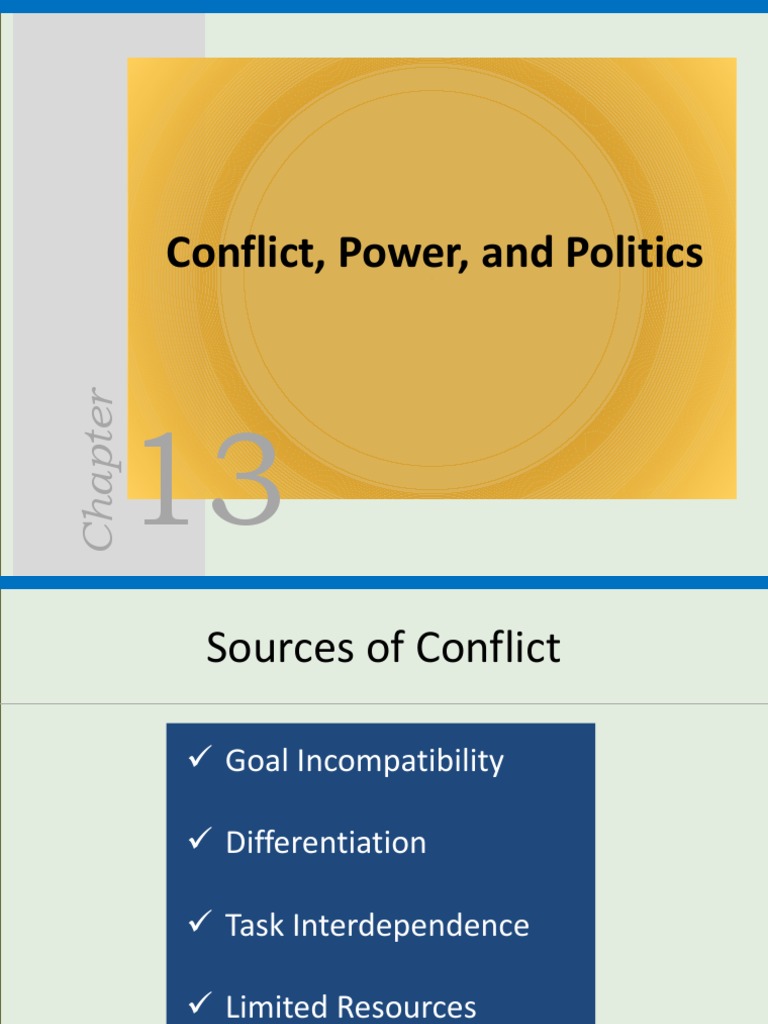Conflict, Power and Politics | PDF | Empowerment | Resource