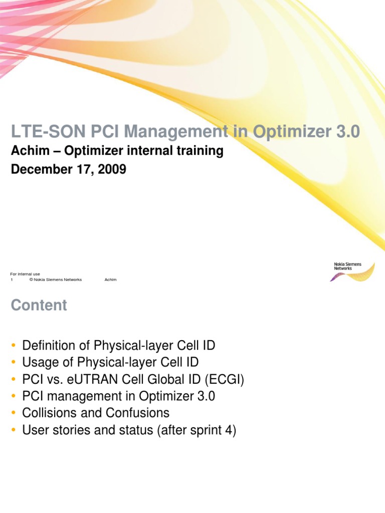 LTE PCI Management in Optimizer 30 | PDF | Areas Of Computer Science ...