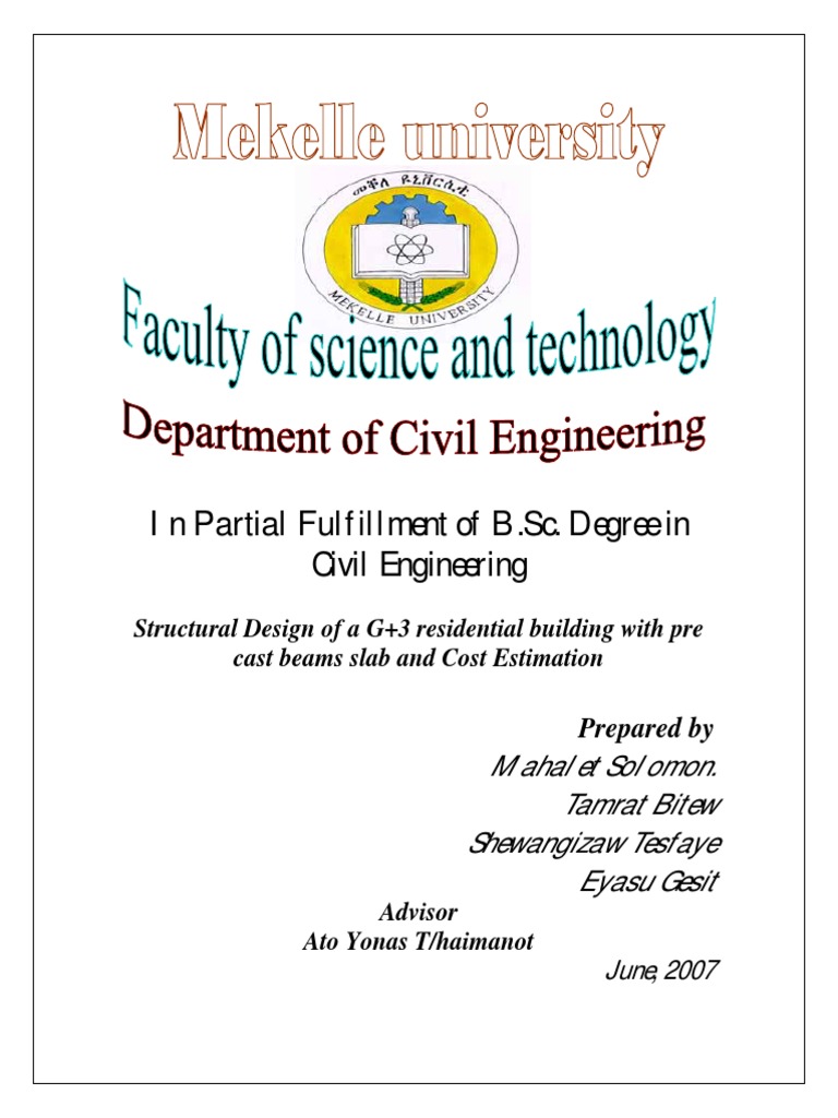 Final Year Project of Iyasu | PDF | Beam (Structure) | Buckling