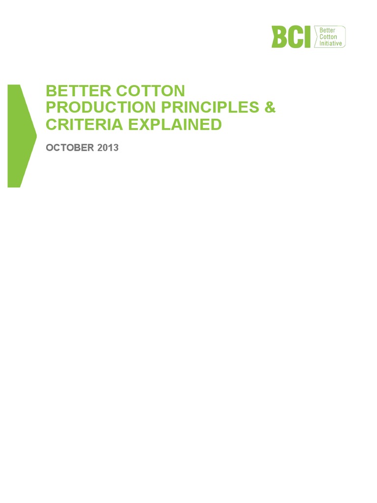 Better Cotton Production Principles and Criteria Explained Final 2013 ...