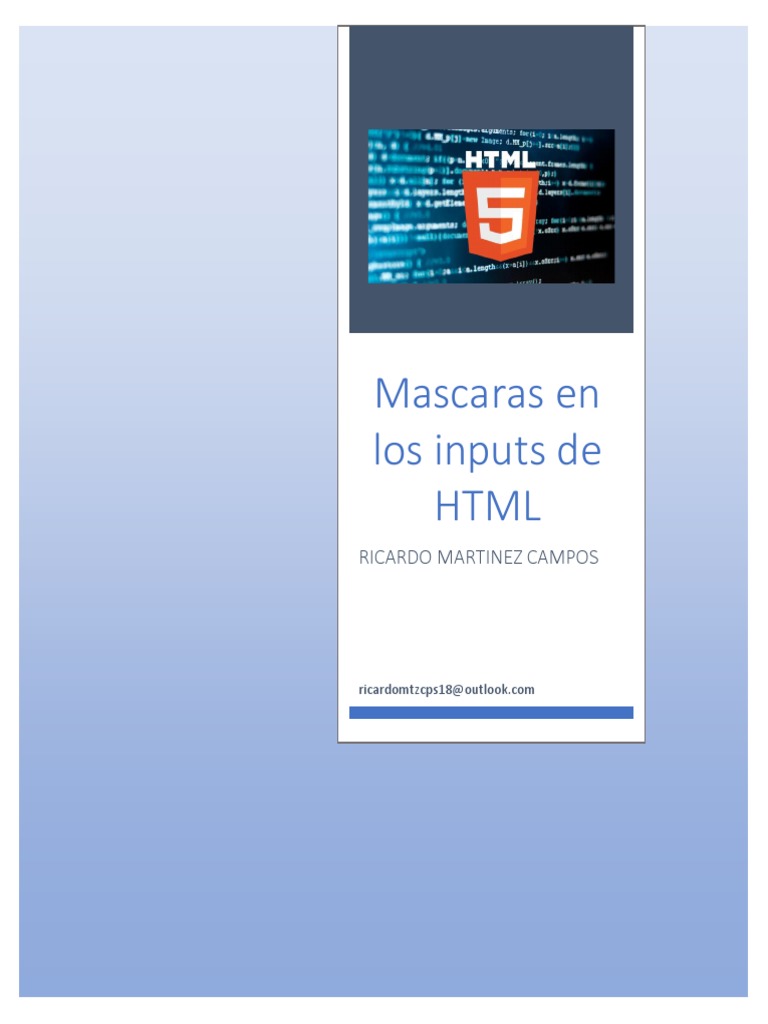 Mascaras en Los Inputs de HTML | PDF