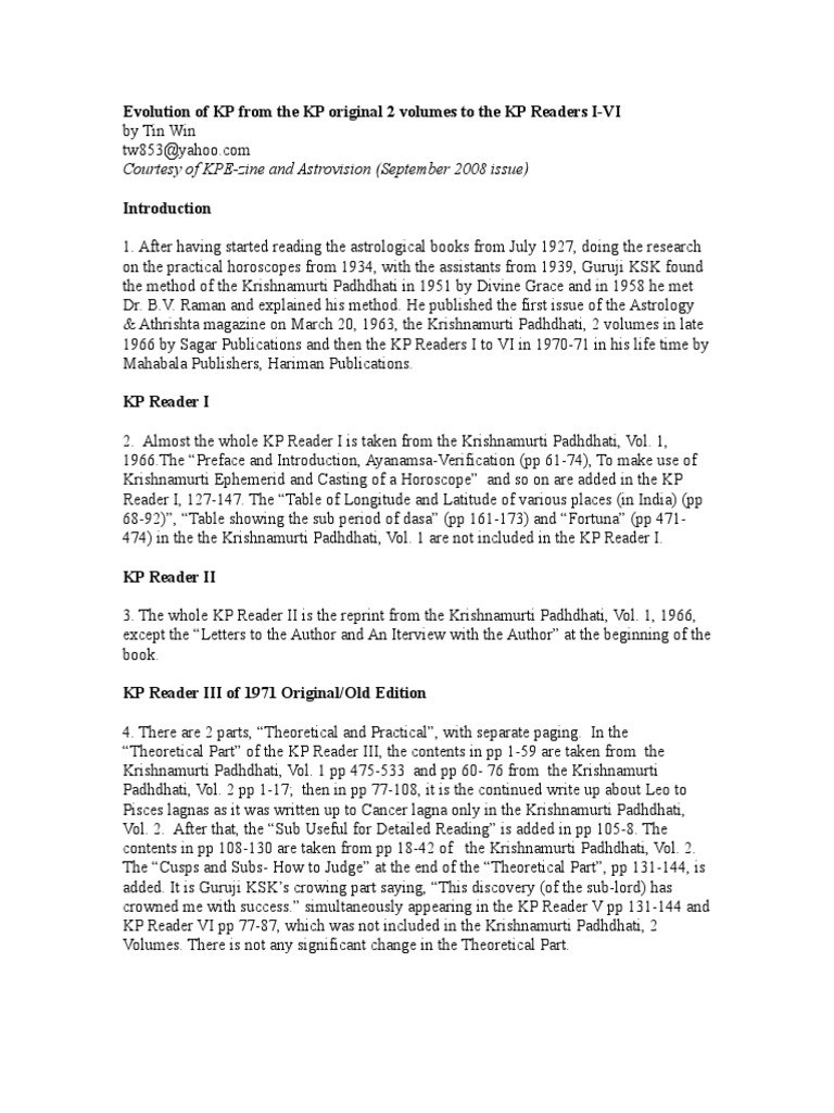 Evolution of KP Readers | PDF | Ancient Astronomy | New Age Practices