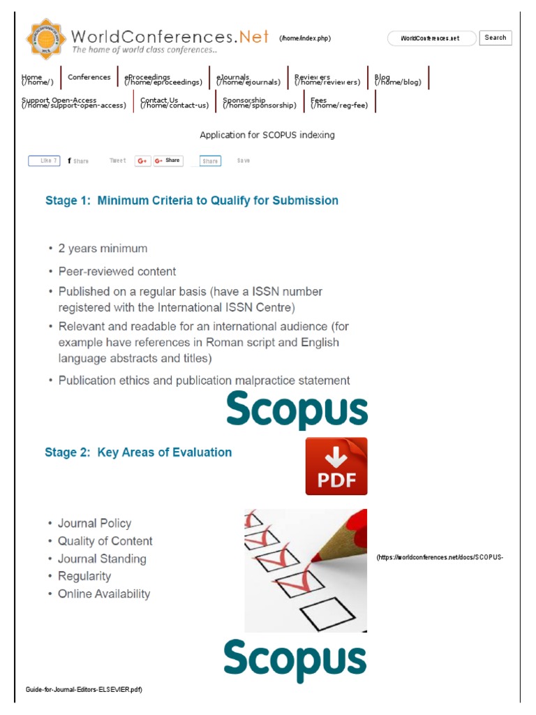 Applying For SCOPUS Indexing | PDF | World Wide Web | Internet & Web
